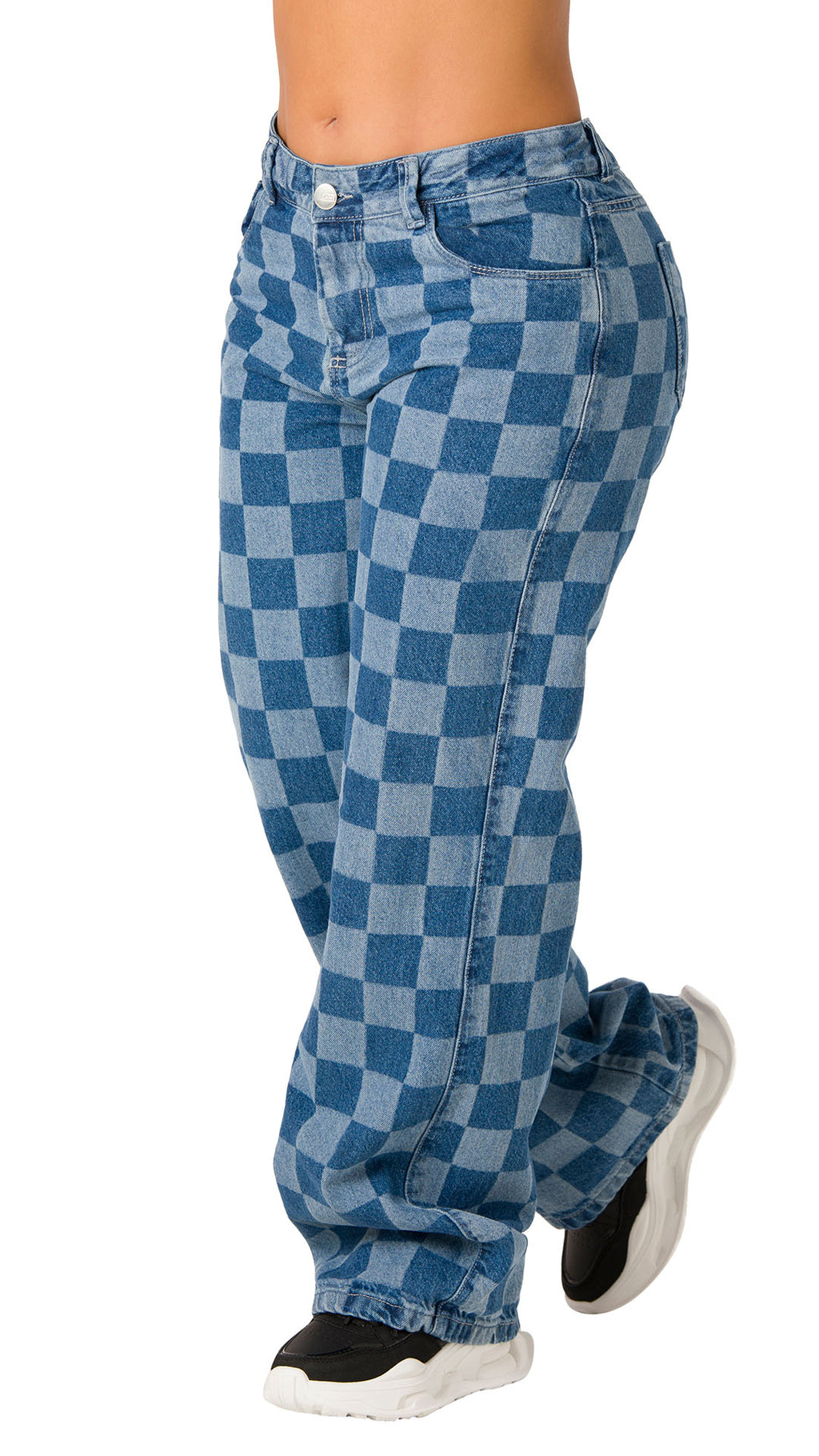 Checkered Baggy Jean Chnt 71369PDR-B – Ska Studio Usa